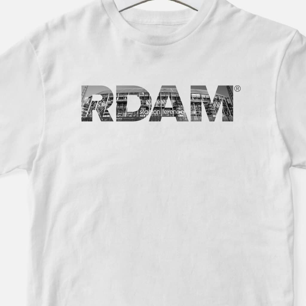 RDAM® | Iconic Wit op Zwart | Shirt | Rotterdam Kleding